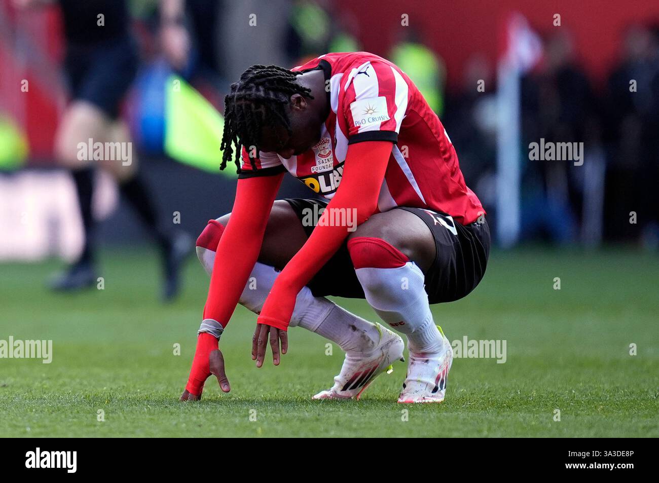 Southampton's Armel Bella-Kotchap appears dejected following the ...