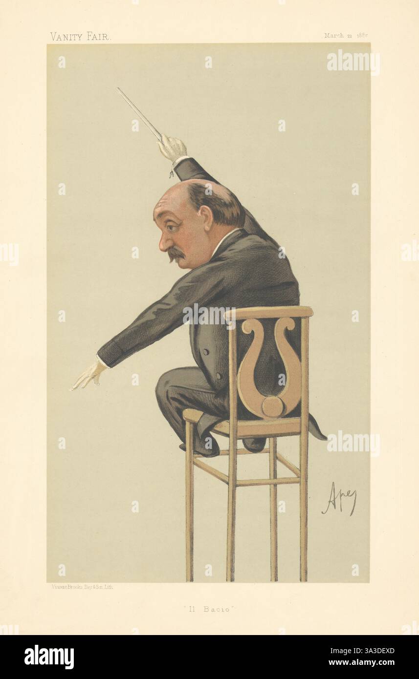 VANITY FAIR SPY CARTOON Luigi Arditi 'Il Bacio' Music conductor. By Ape ...
