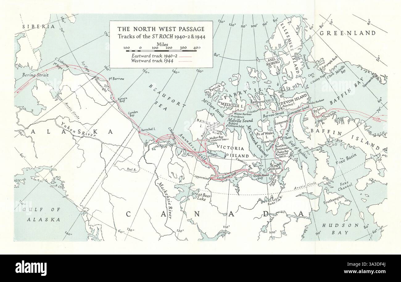 Northwest passage map hi-res stock photography and images - Alamy