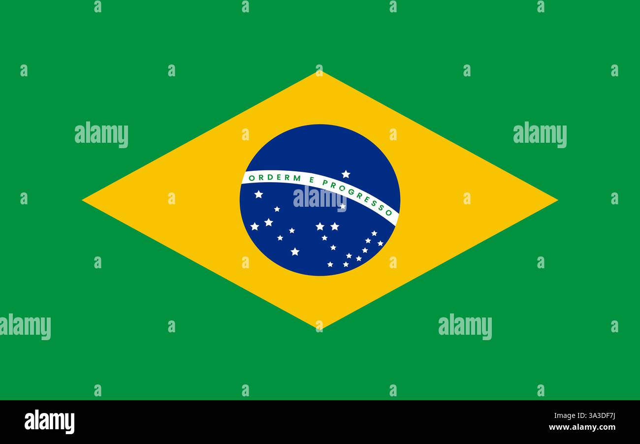 National flag of Brazil. Brazilian country flag vector illustration ...