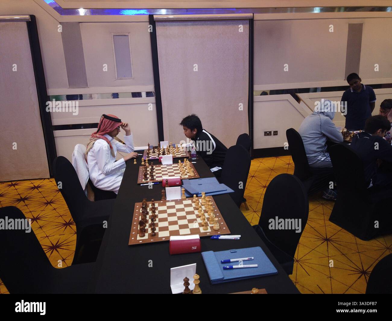 Action from the Katara International Ramadan Open Classic Chess Championship in Doha Qatar Stock ...