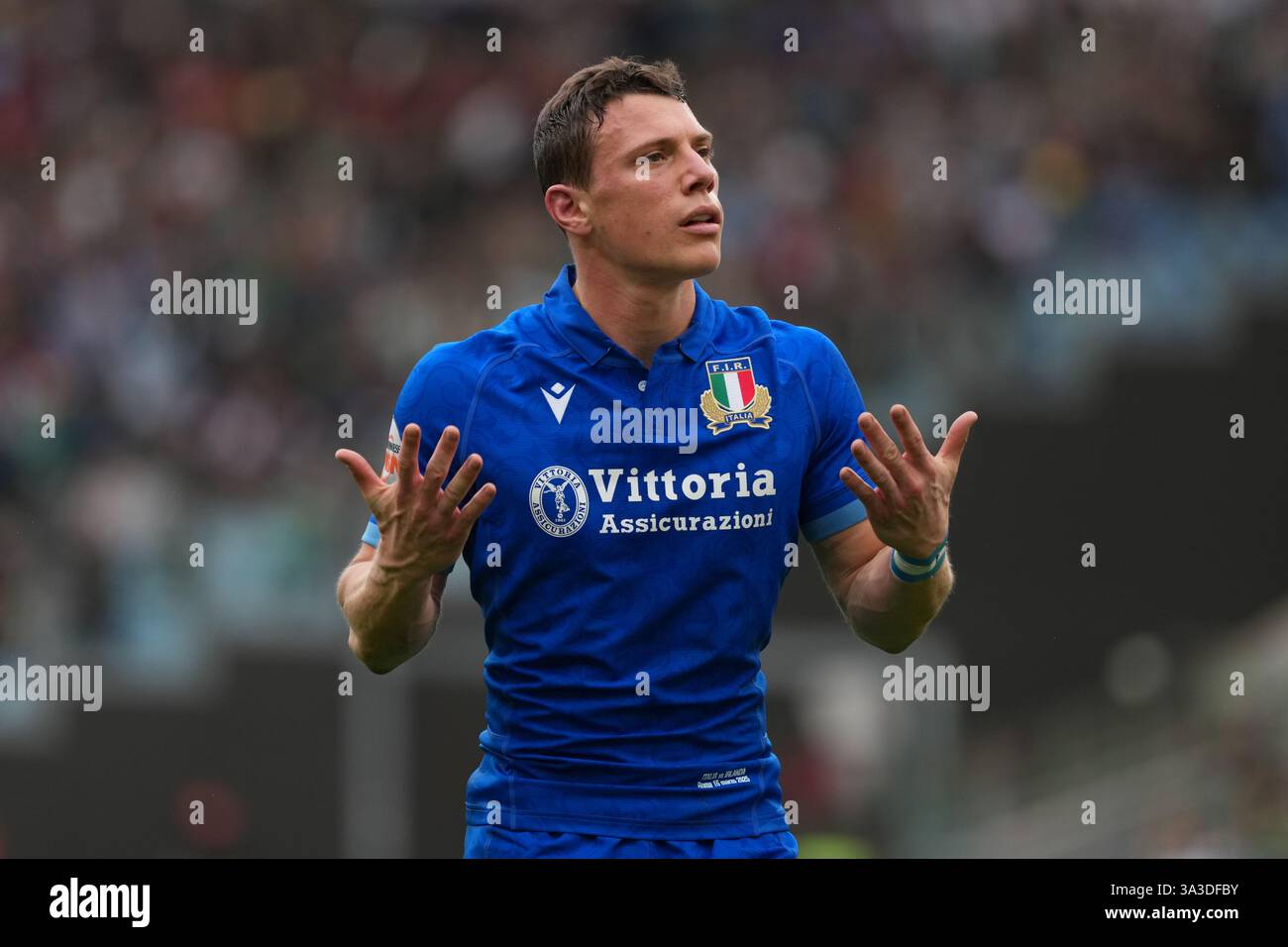 Rome, Italy. 15th Mar, 2025. Paolo Garbisi of Italy during the Six ...