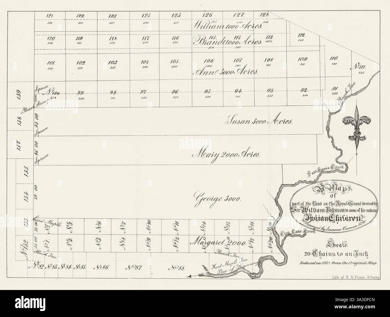 William Johnson's Indian children land grant. New York 1797 (1849) old ...