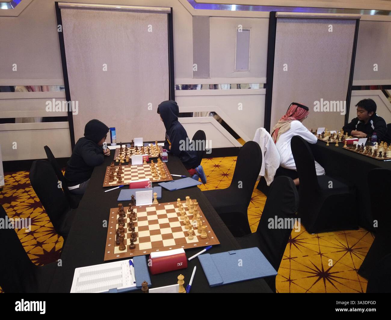 Action from the Katara International Ramadan Open Classic Chess Championship in Doha Qatar Stock ...