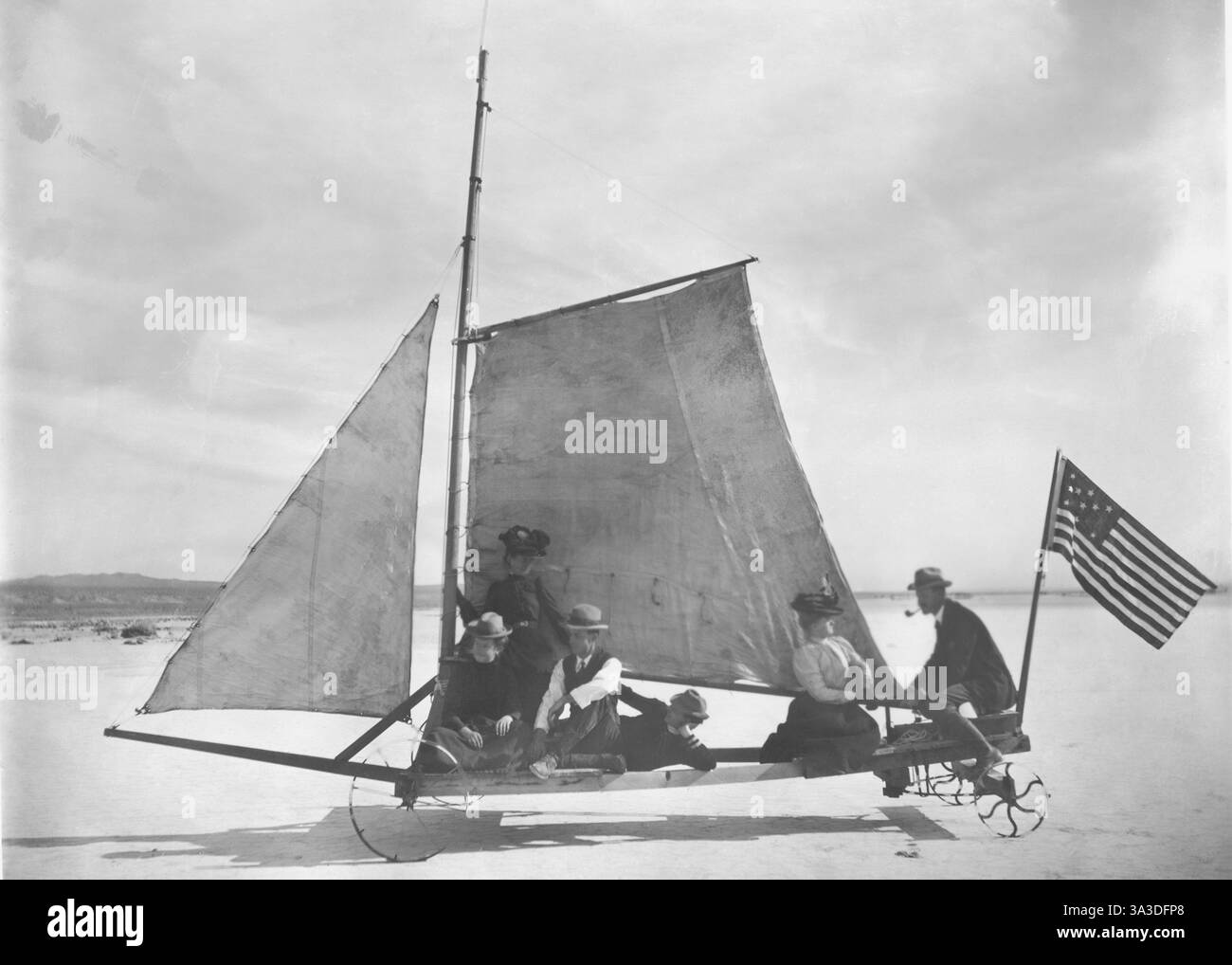 Land sailing in the Mohave Desert Stock Photo - Alamy