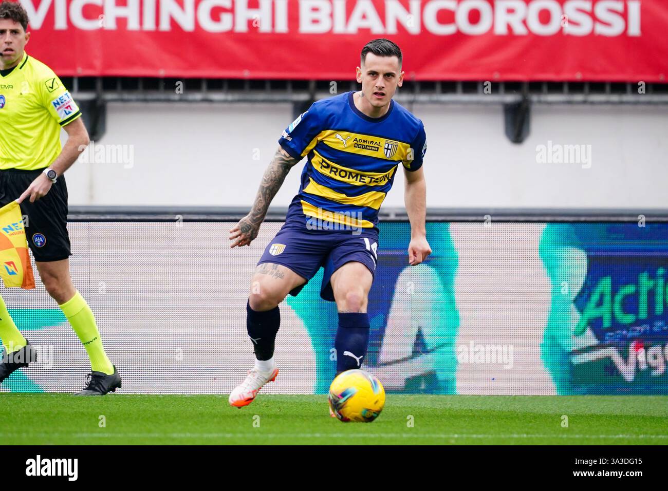 Monza, Italy. 15th Mar, 2025. Emanuele Valeri (Parma Calcio) during AC ...