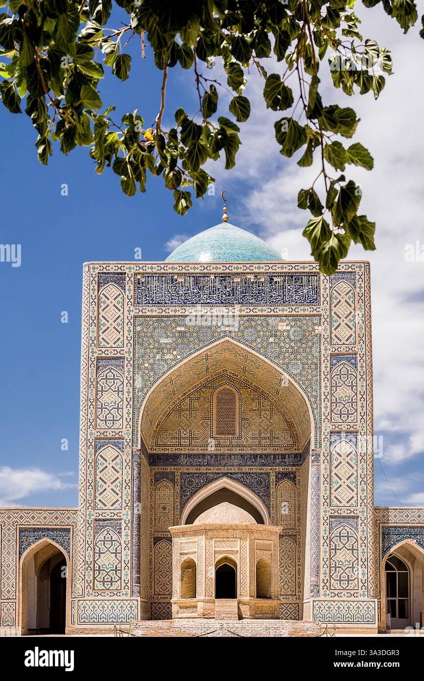 Entrance of the mosque in the inner courtyard of the Khoja Kalon ...