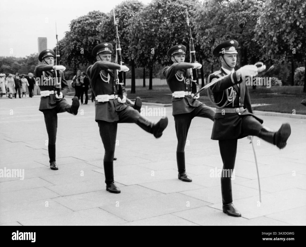 Guard at the changing of the guard at the monument in Moscow Soviet ...