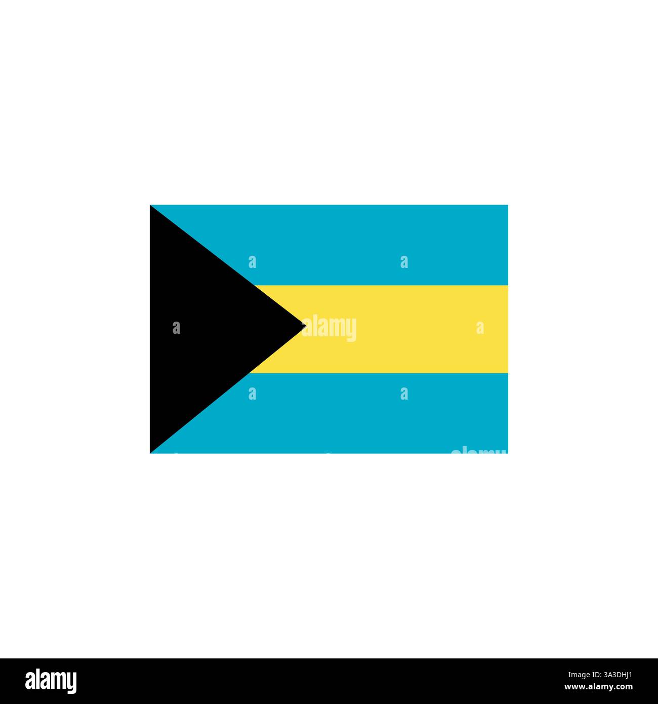 Bahamas country national flag vector illustration isolated on white ...
