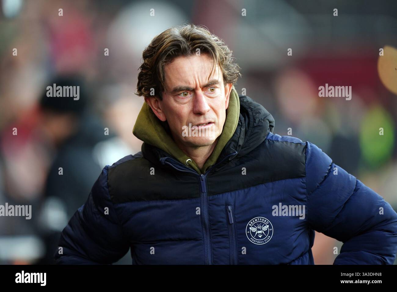 Brentford manager Thomas Frank during the Premier League match at ...