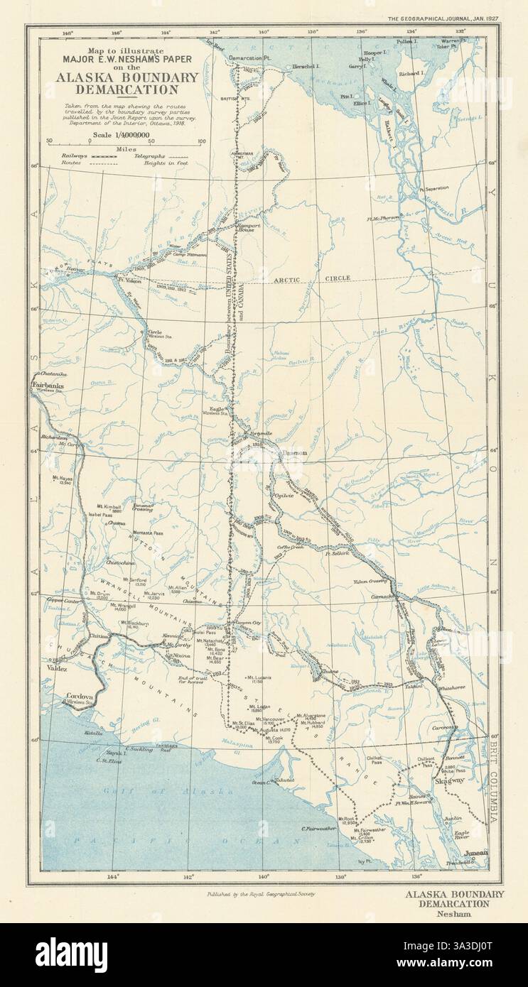 Yukon alaska map hi-res stock photography and images - Alamy