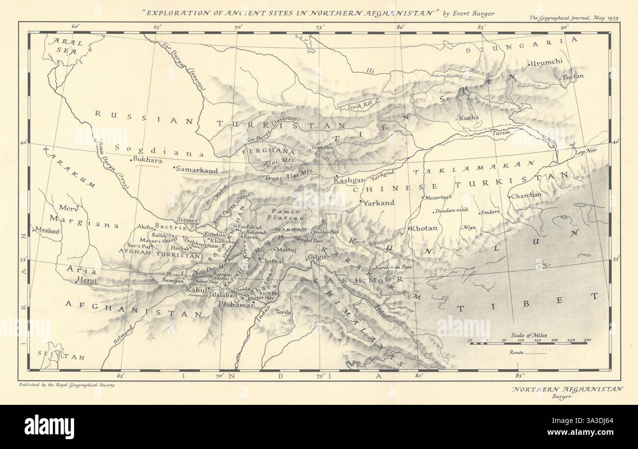Central Asia. Ancient Sites in Northern Afghanistan. RGS/Evert Barger ...