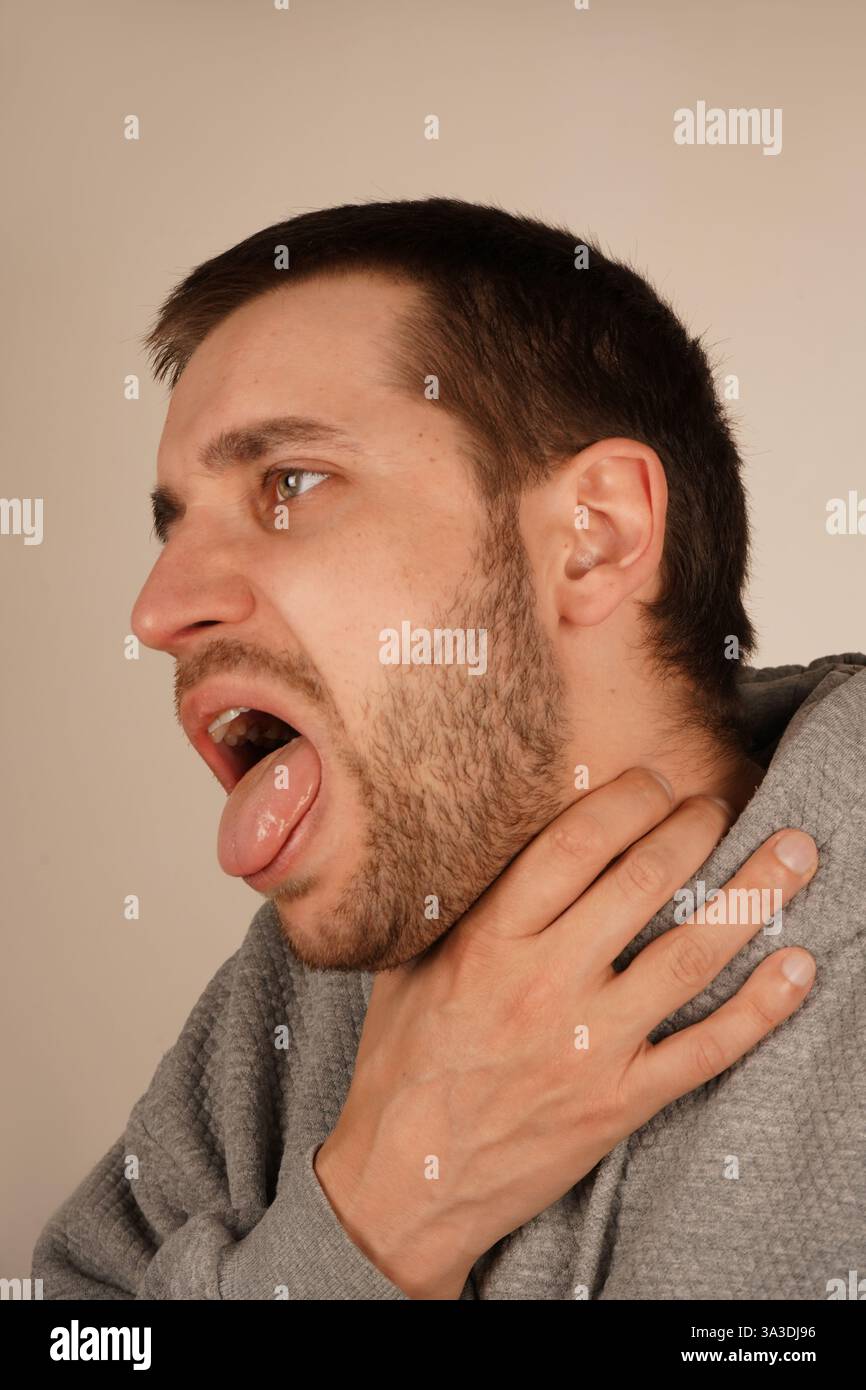 The discomfort on his face shows the urgency of the moment, as he ...