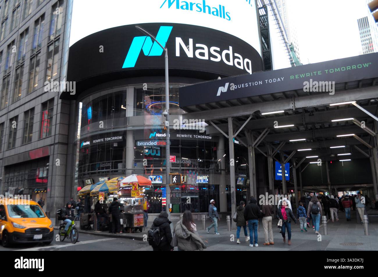 The Nasdaq MarketSite Times Square event space is seen in Times Square ...