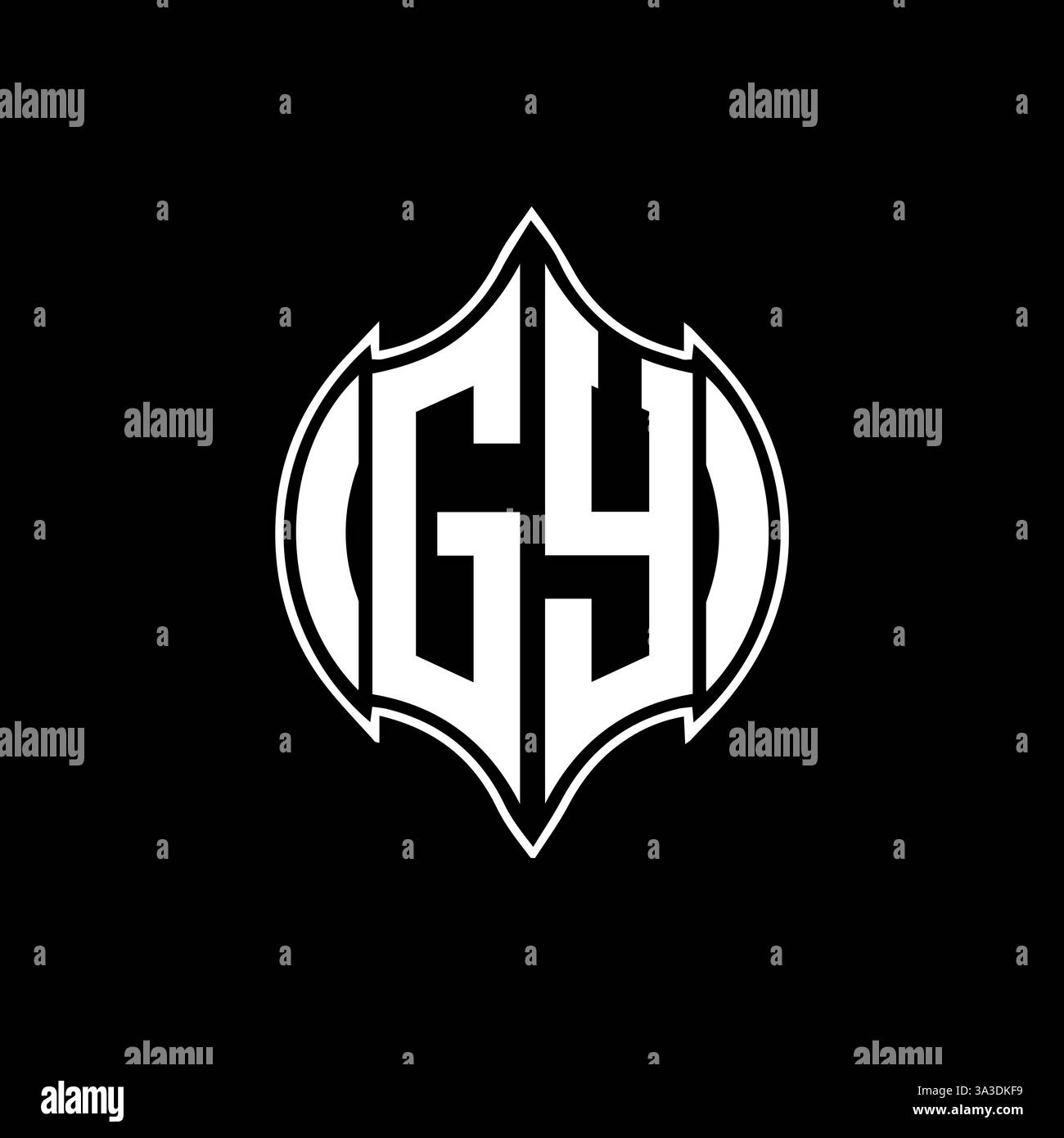 GY Unique modern flat abstract geometric initials vector letter logo design. GY monogram logo ...