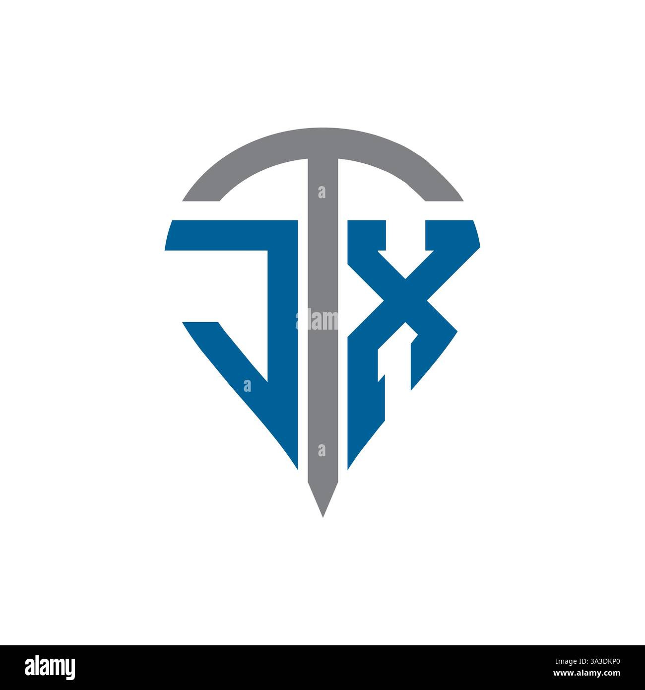 JTX Unique modern flat abstract geometric initials vector letter logo ...