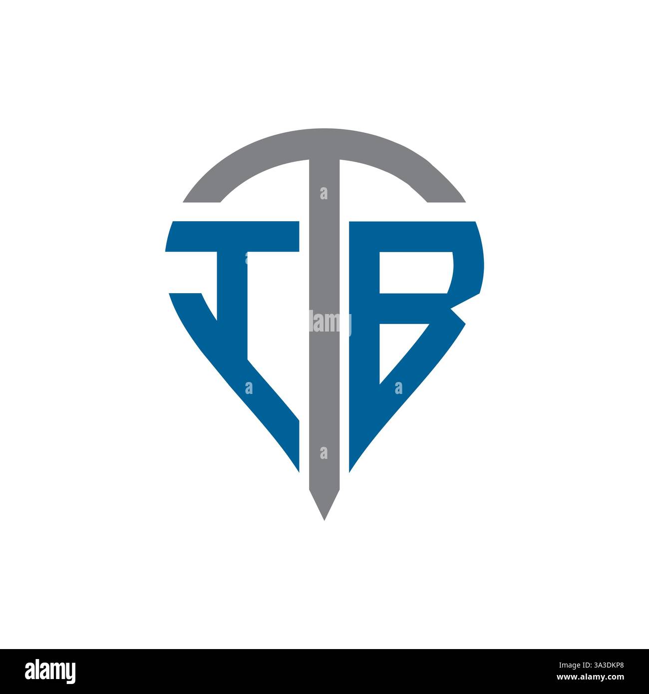 ITB Unique modern flat abstract geometric initials vector letter logo ...