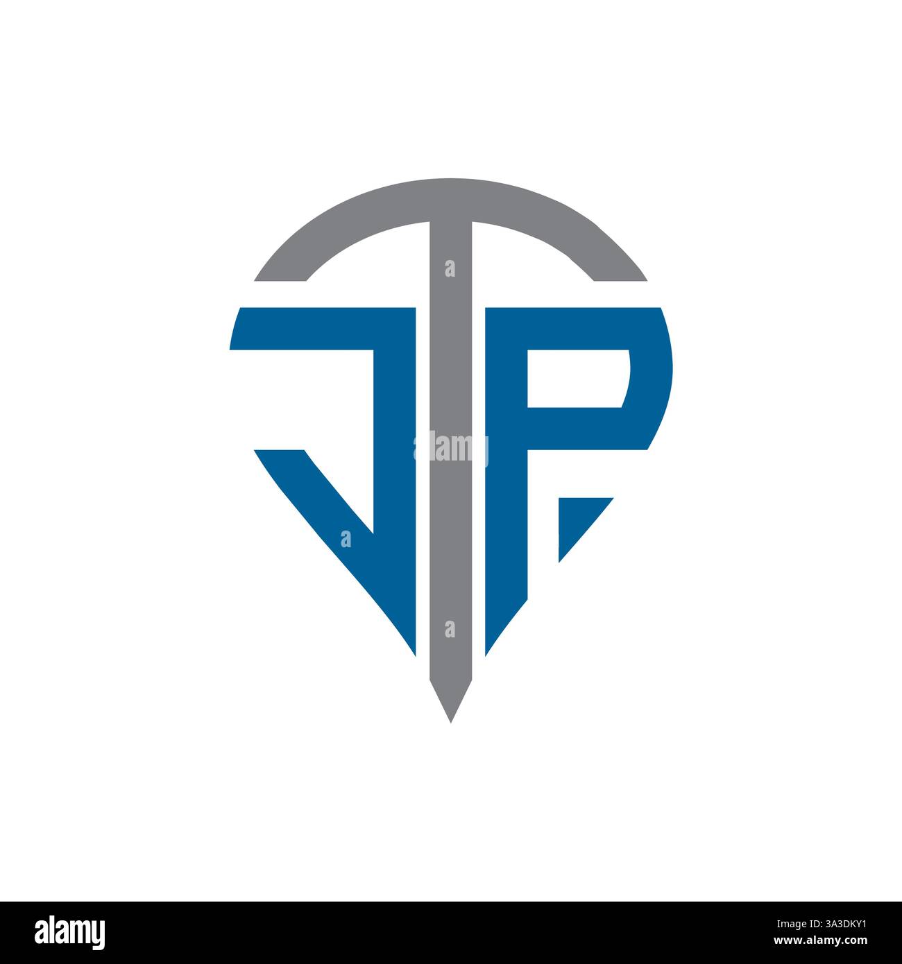 JTP Unique modern flat abstract geometric initials vector letter logo design. JTP monogram logo ...