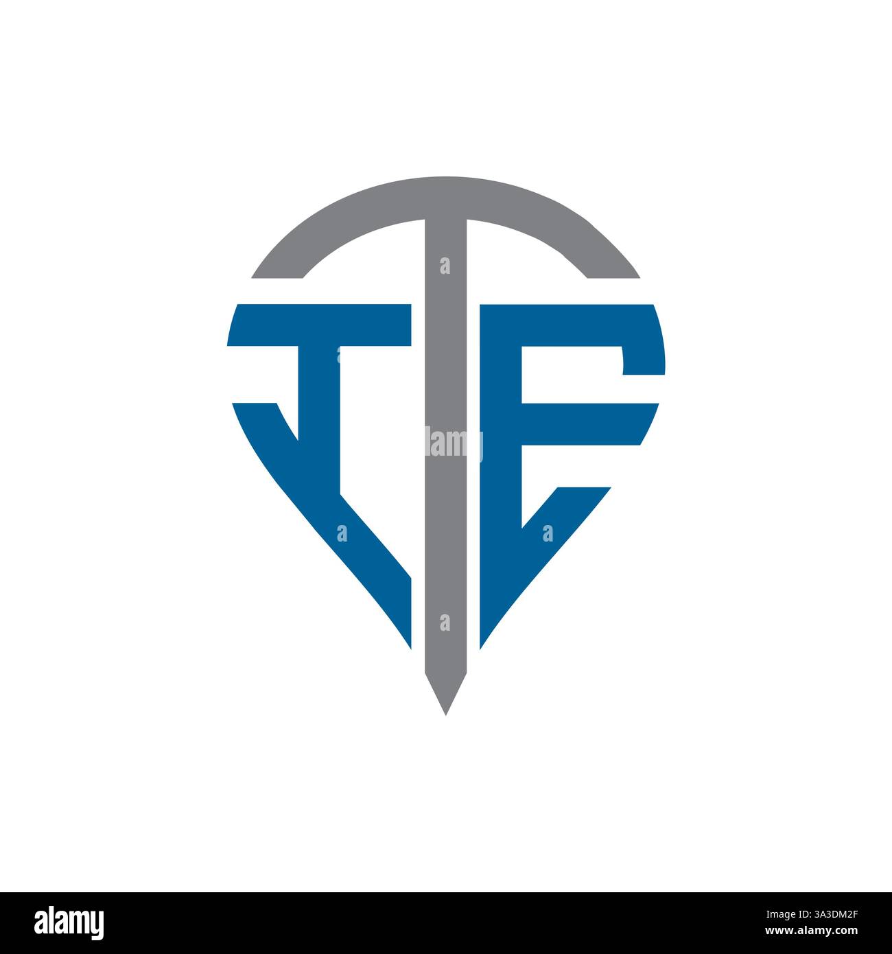 ITE Unique modern flat abstract geometric initials vector letter logo ...