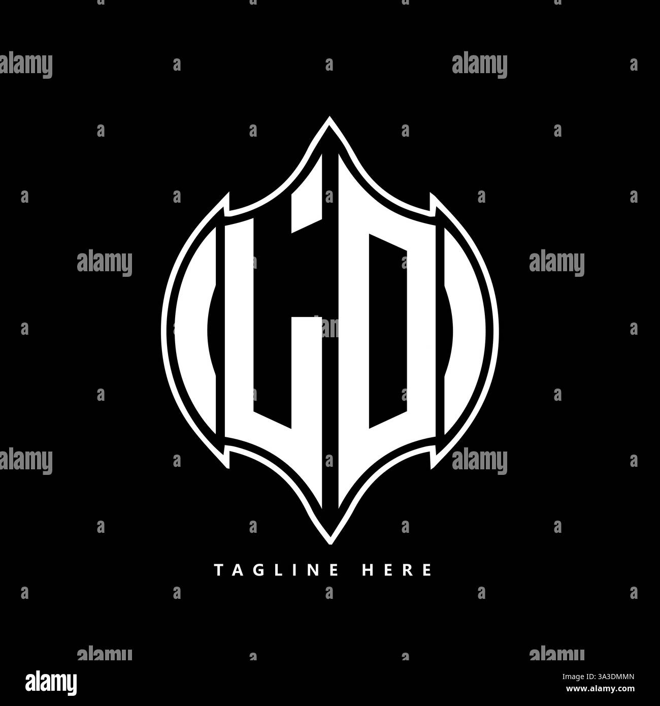 LO Unique modern flat abstract geometric initials vector letter logo ...