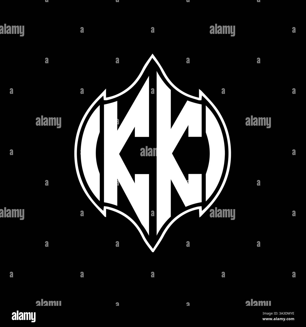 KK Unique modern flat abstract geometric initials vector letter logo ...