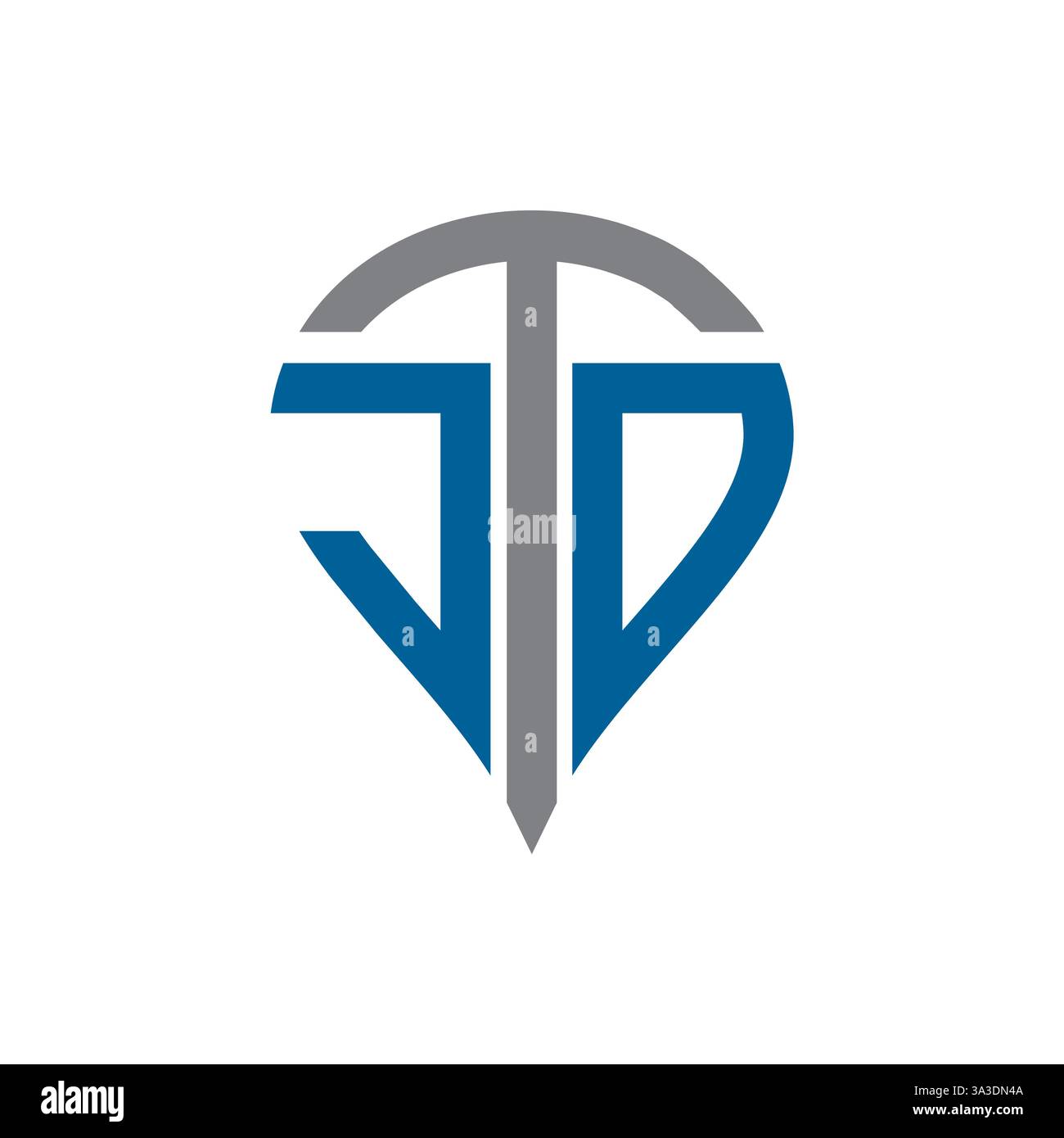 JTO Unique modern flat abstract geometric initials vector letter logo ...
