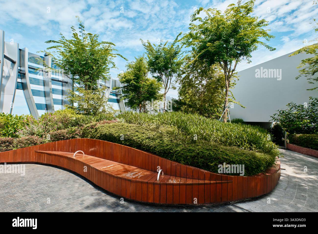 Singapore - August 16, 2024: CapitaSpring skyscraper with walkways and ...