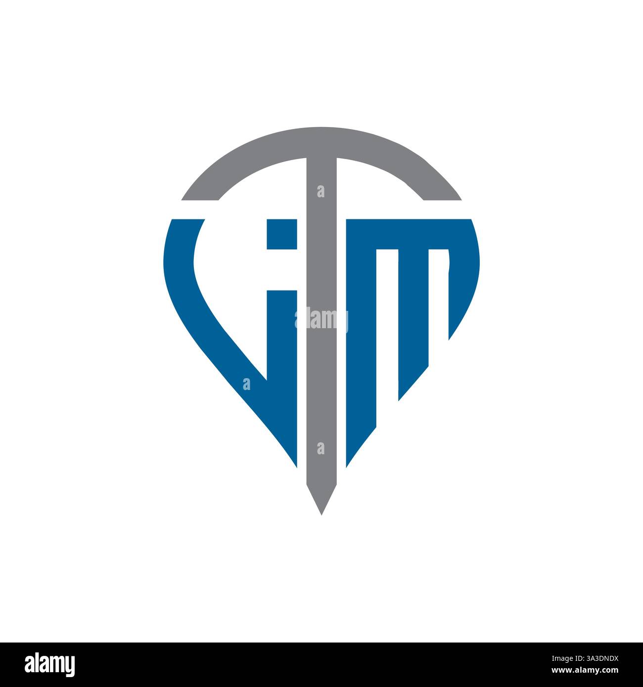 LTM Unique modern flat abstract geometric initials vector letter logo ...