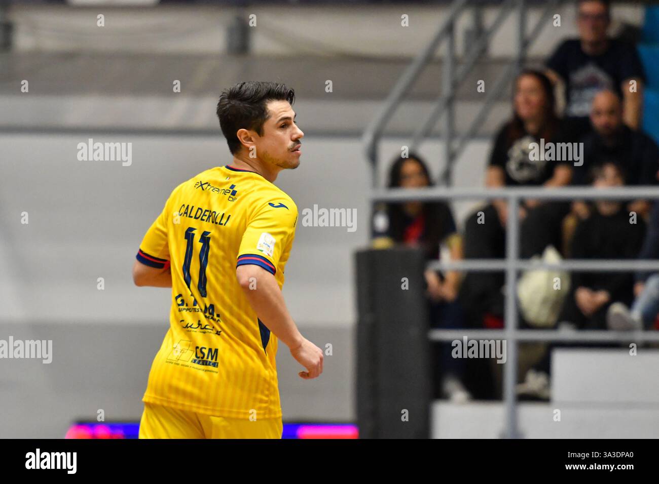 Cosenza, Italy. 15th Mar, 2025. Fabricio Calderolli during Pirossigeno ...