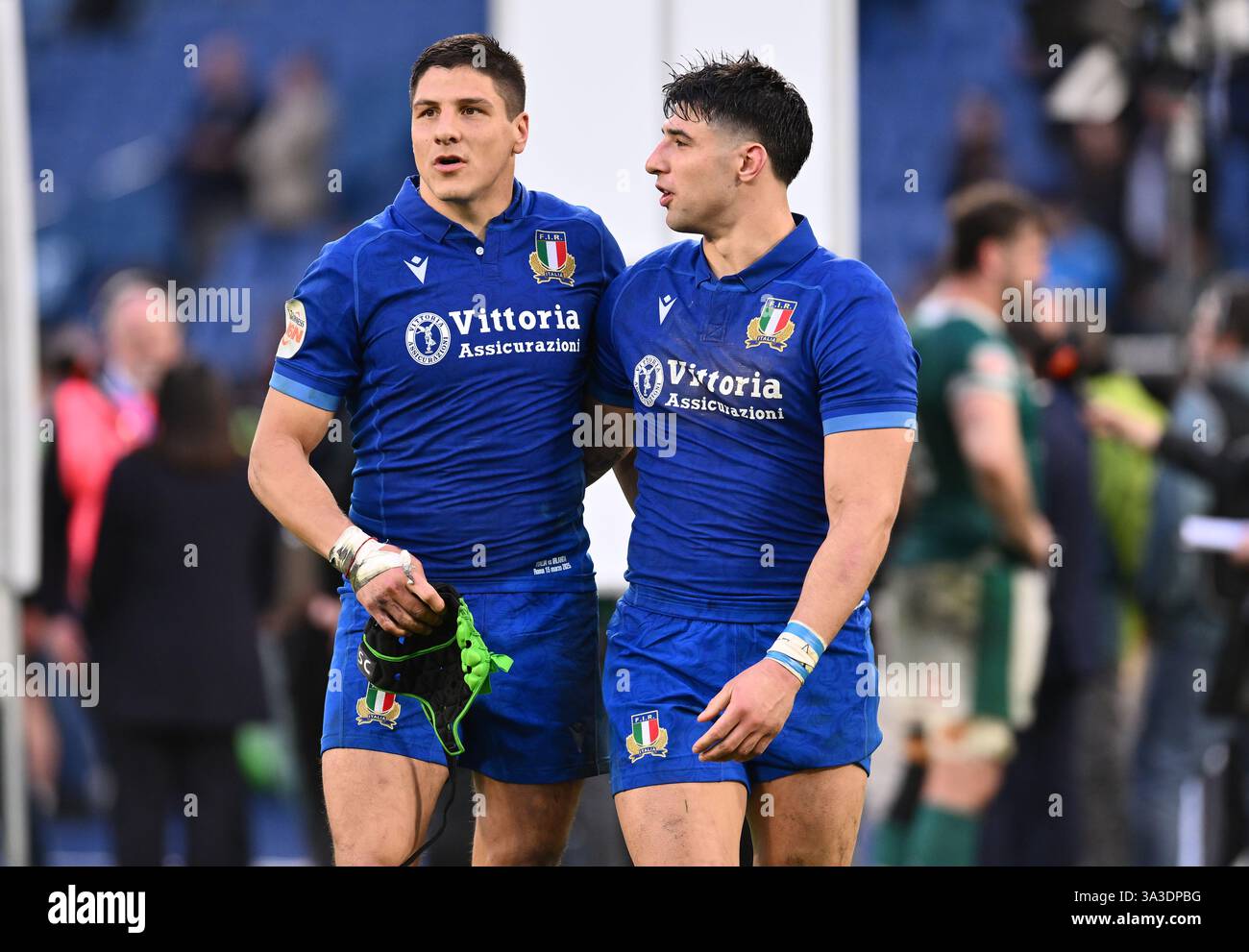 Italy's Ignacio Brex Juan (left) and Tommaso Menoncello during the ...