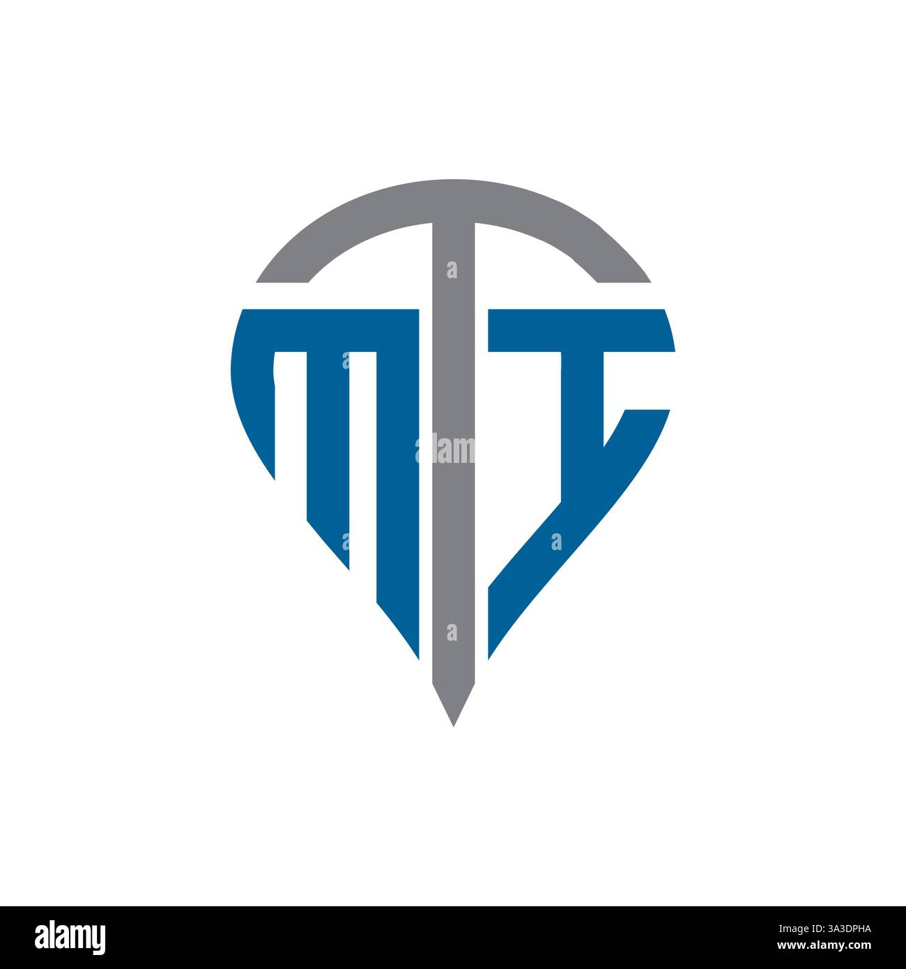 MTI Unique modern flat abstract geometric initials vector letter logo ...