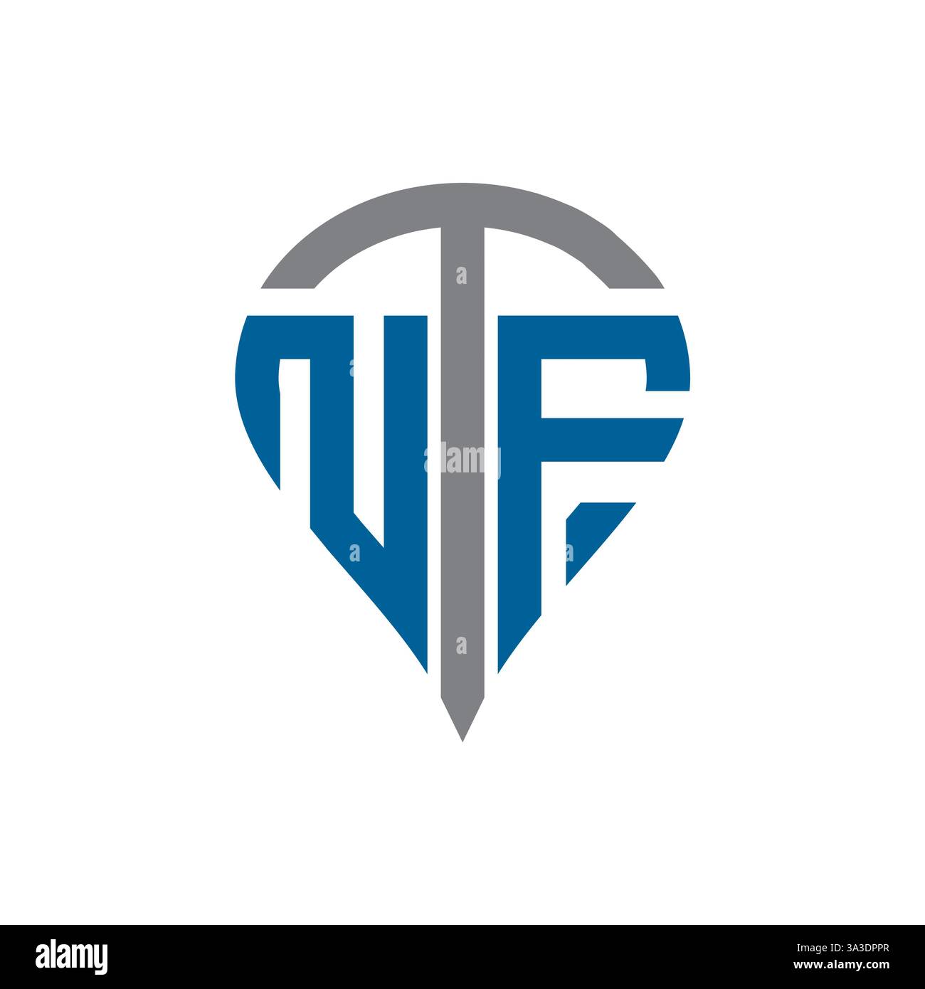 NTF Unique modern flat abstract geometric initials vector letter logo ...
