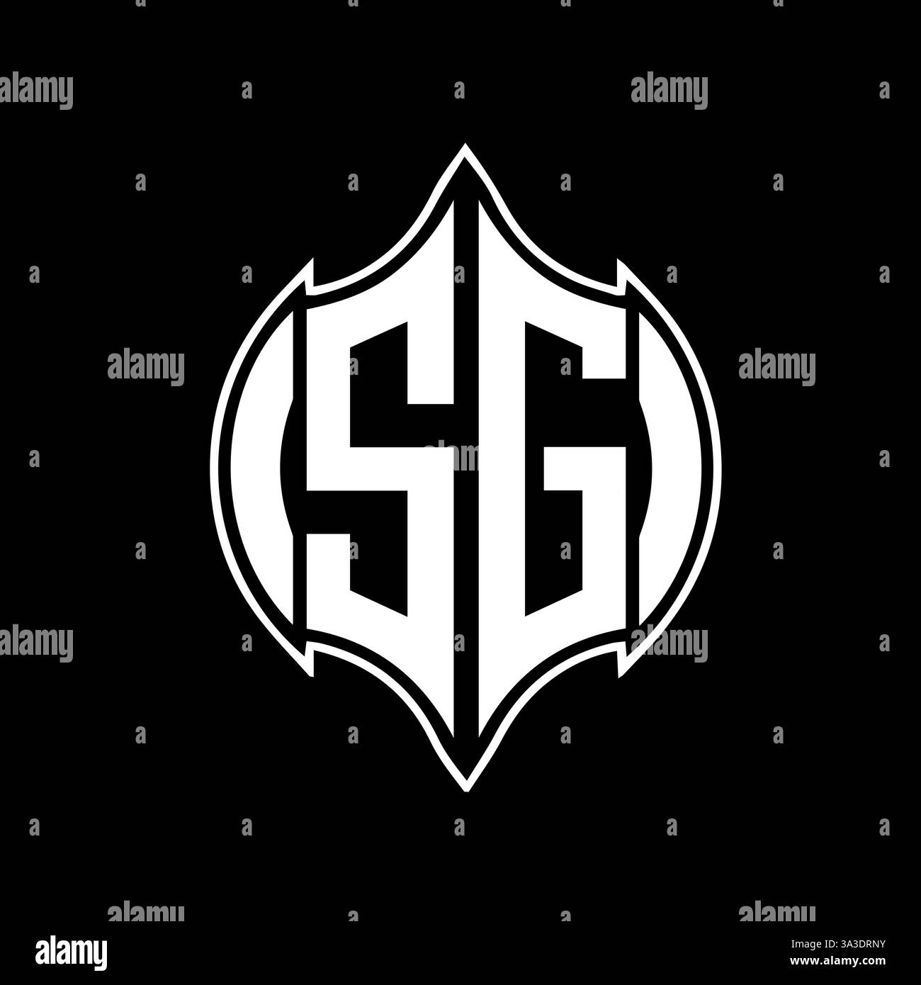 SG Unique modern flat abstract geometric initials vector letter logo ...