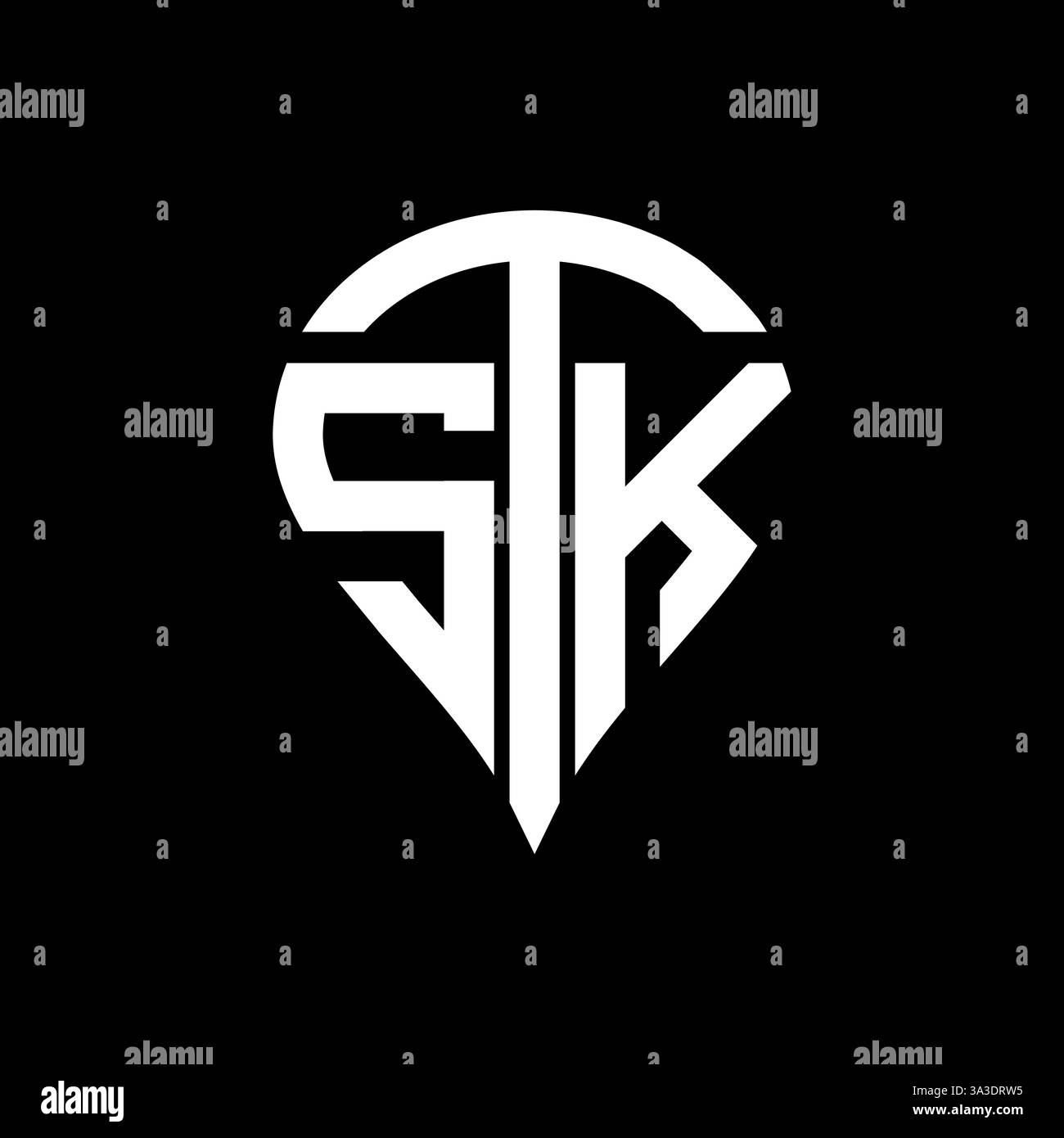 STK Unique modern flat abstract geometric initials vector letter logo ...
