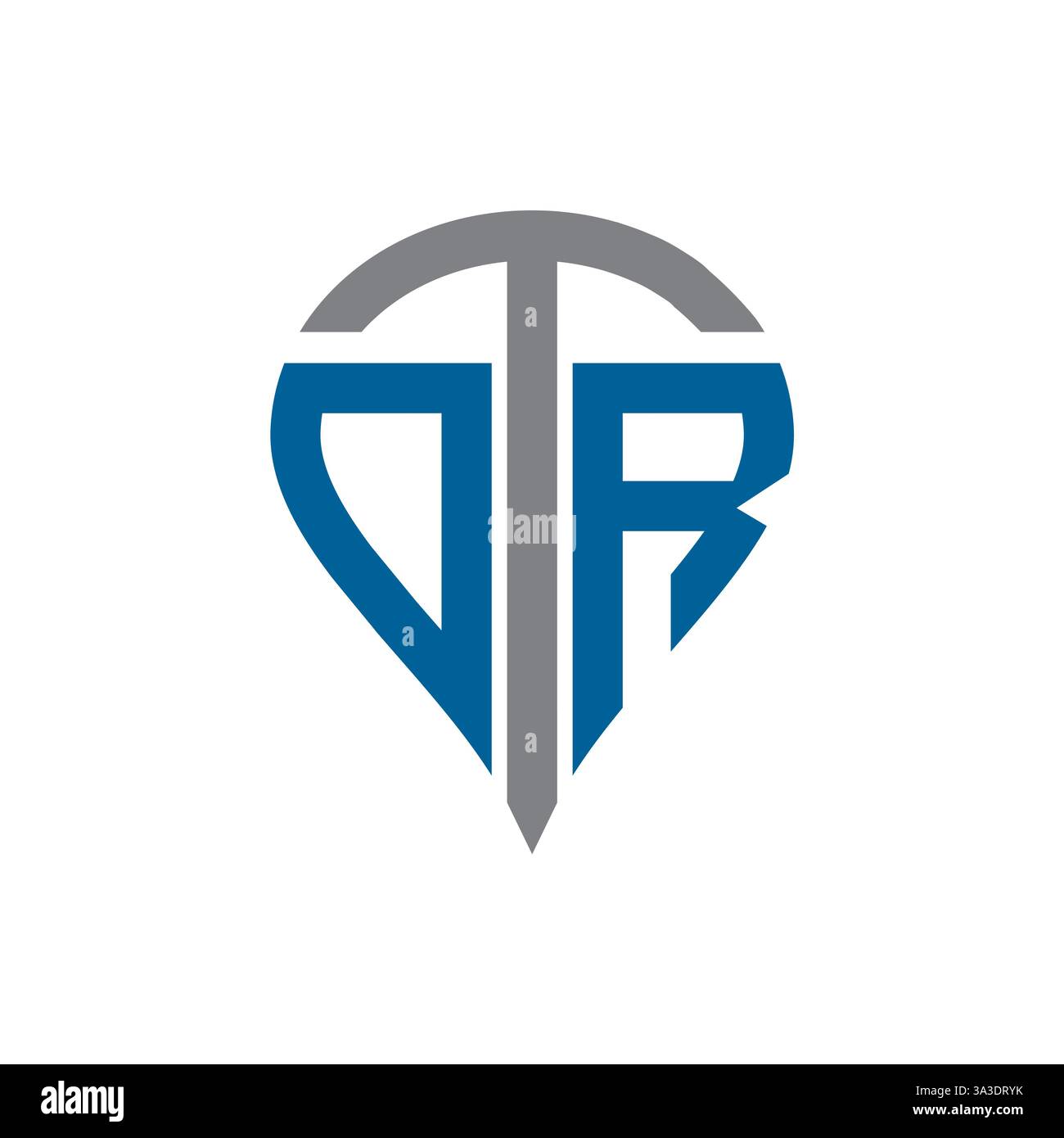 OTR Unique modern flat abstract geometric initials vector letter logo ...