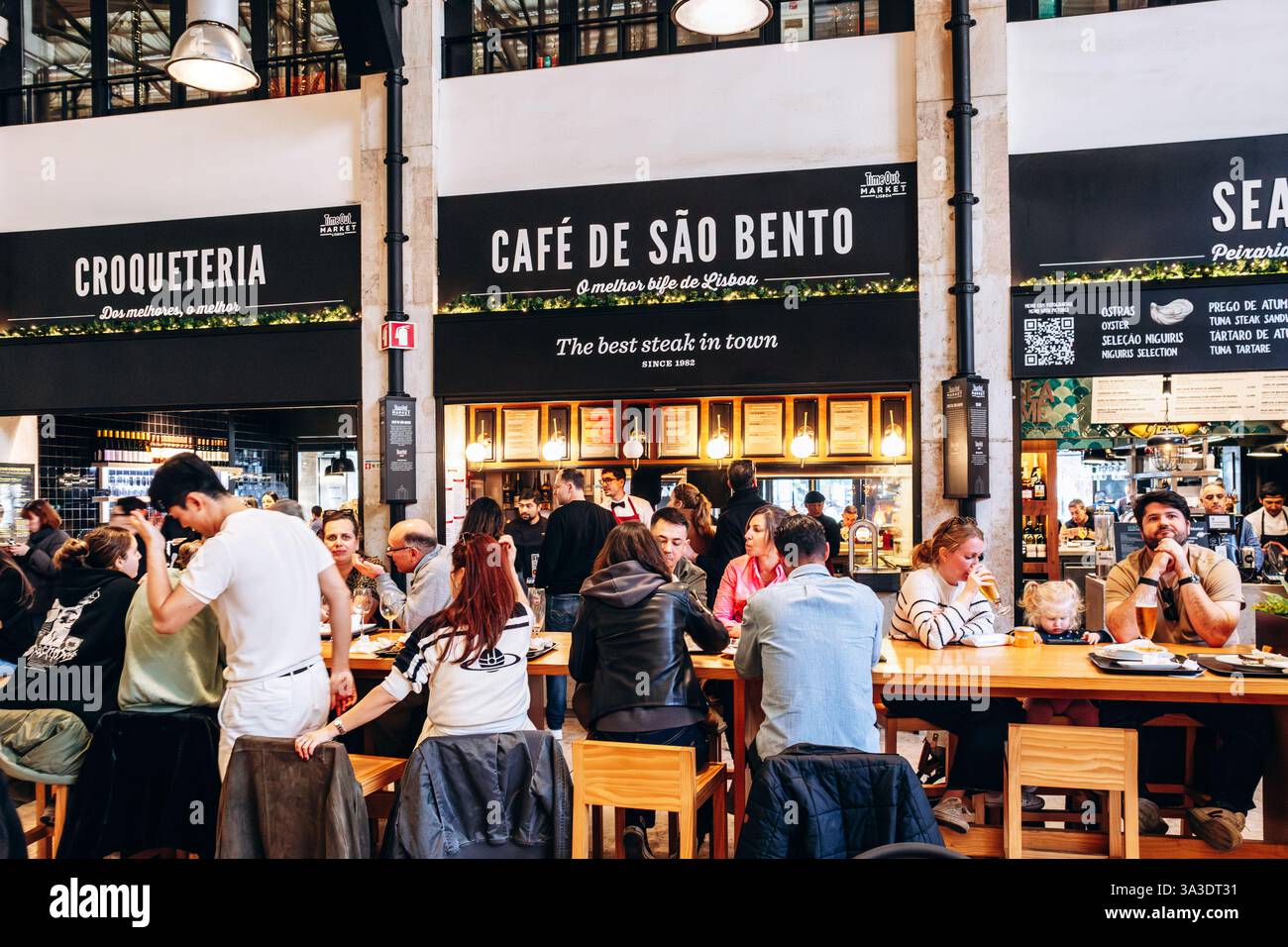 Lisbon, Portugal - January 2, 2025: Time Out Market in Lisbon, a famous ...