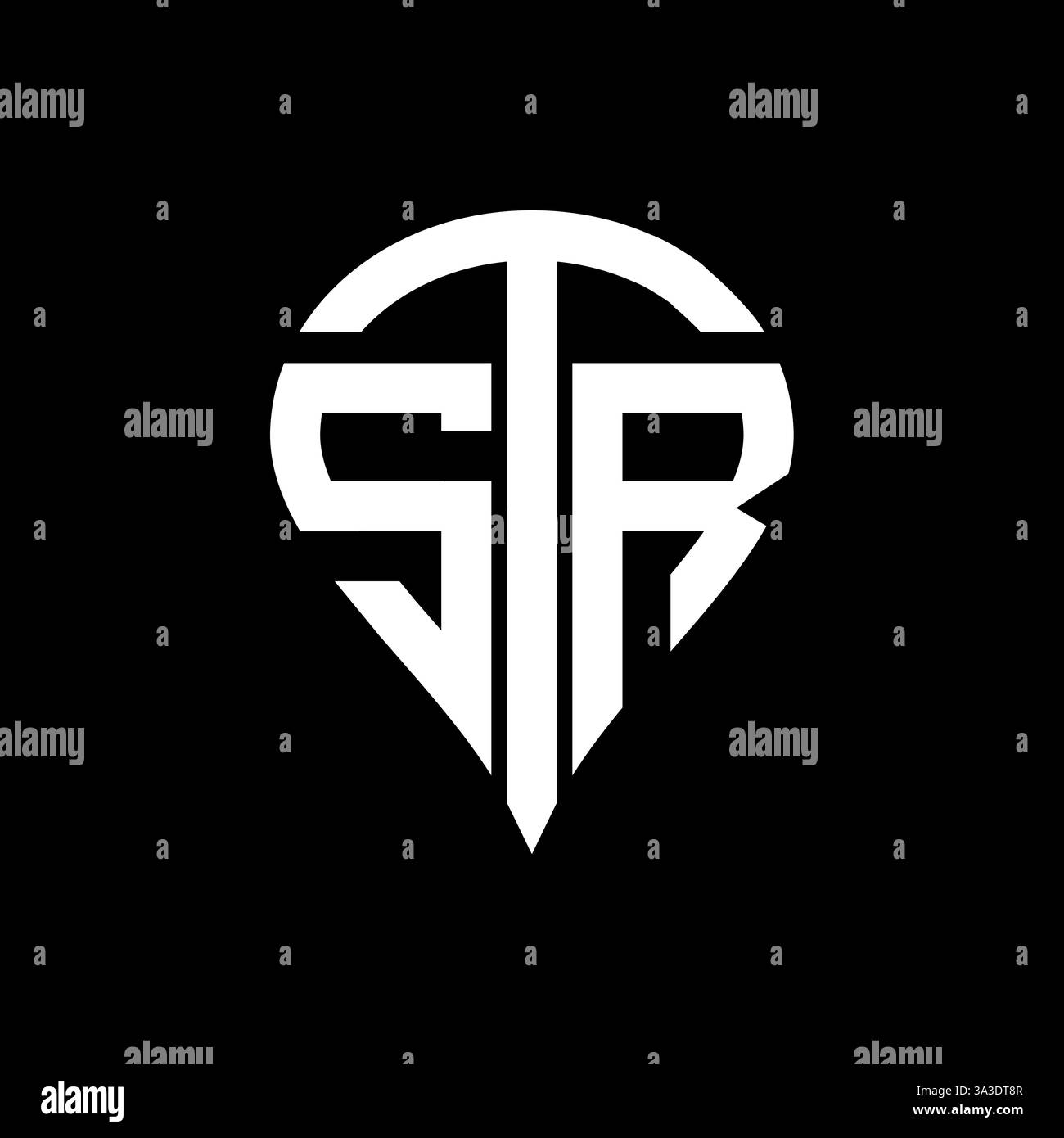 STR Unique modern flat abstract geometric initials vector letter logo ...