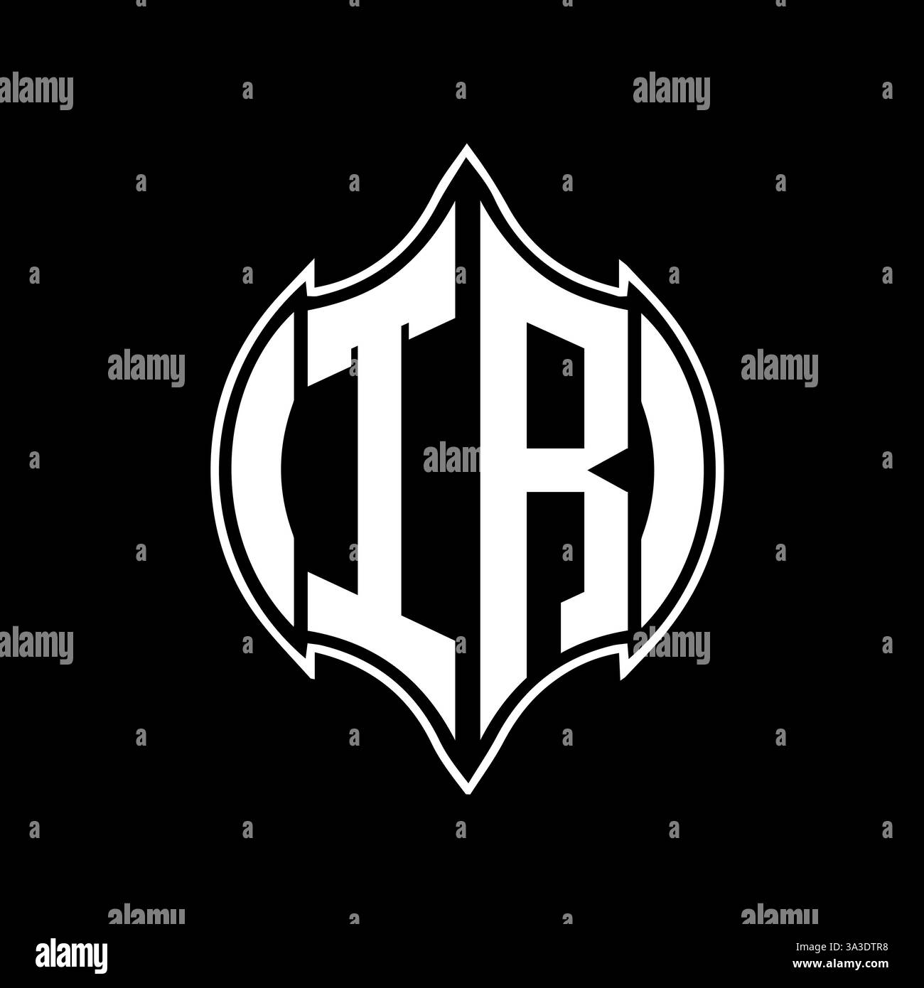 TR Unique modern flat abstract geometric initials vector letter logo ...