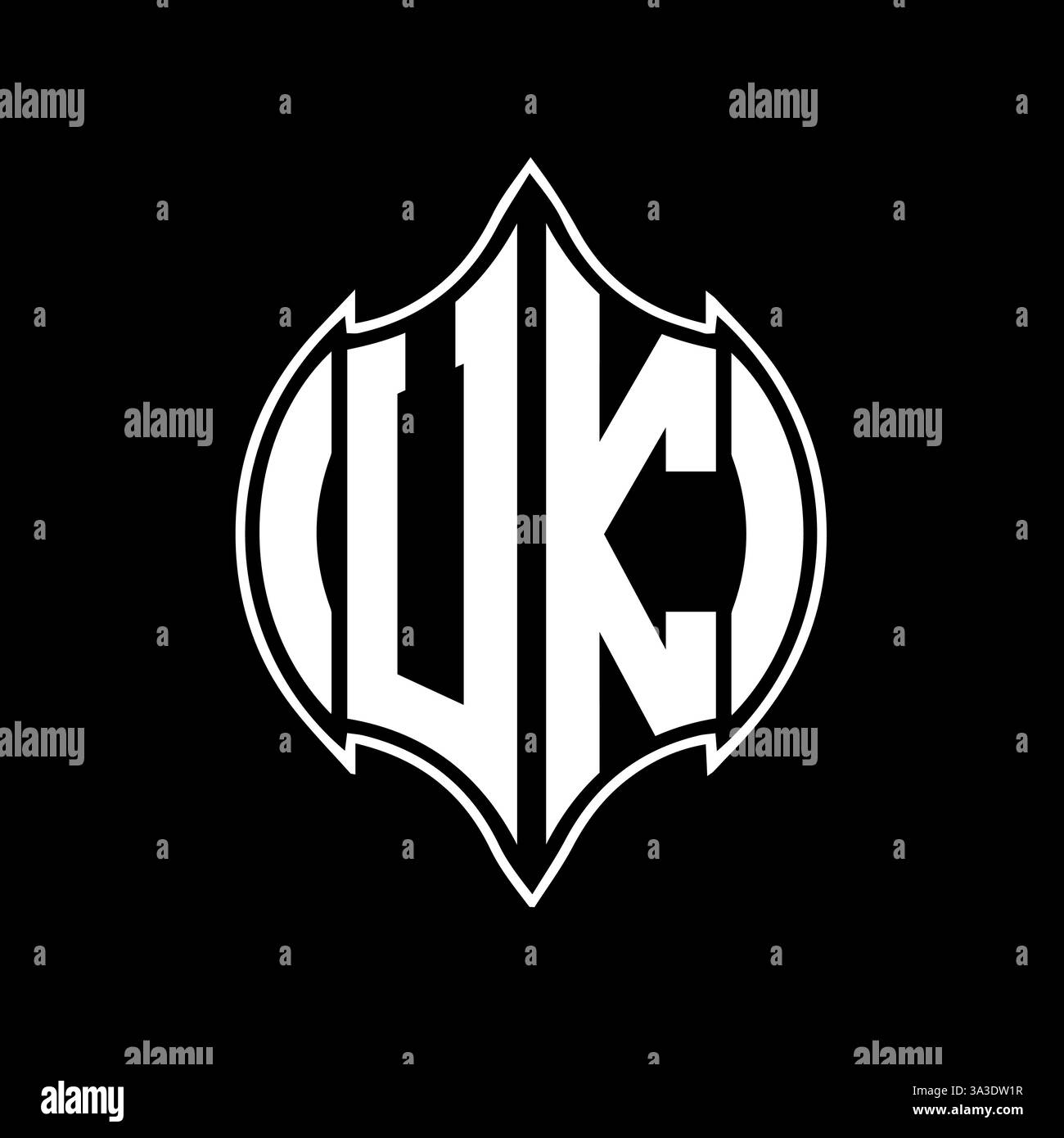 UK Unique modern flat abstract geometric initials vector letter logo ...