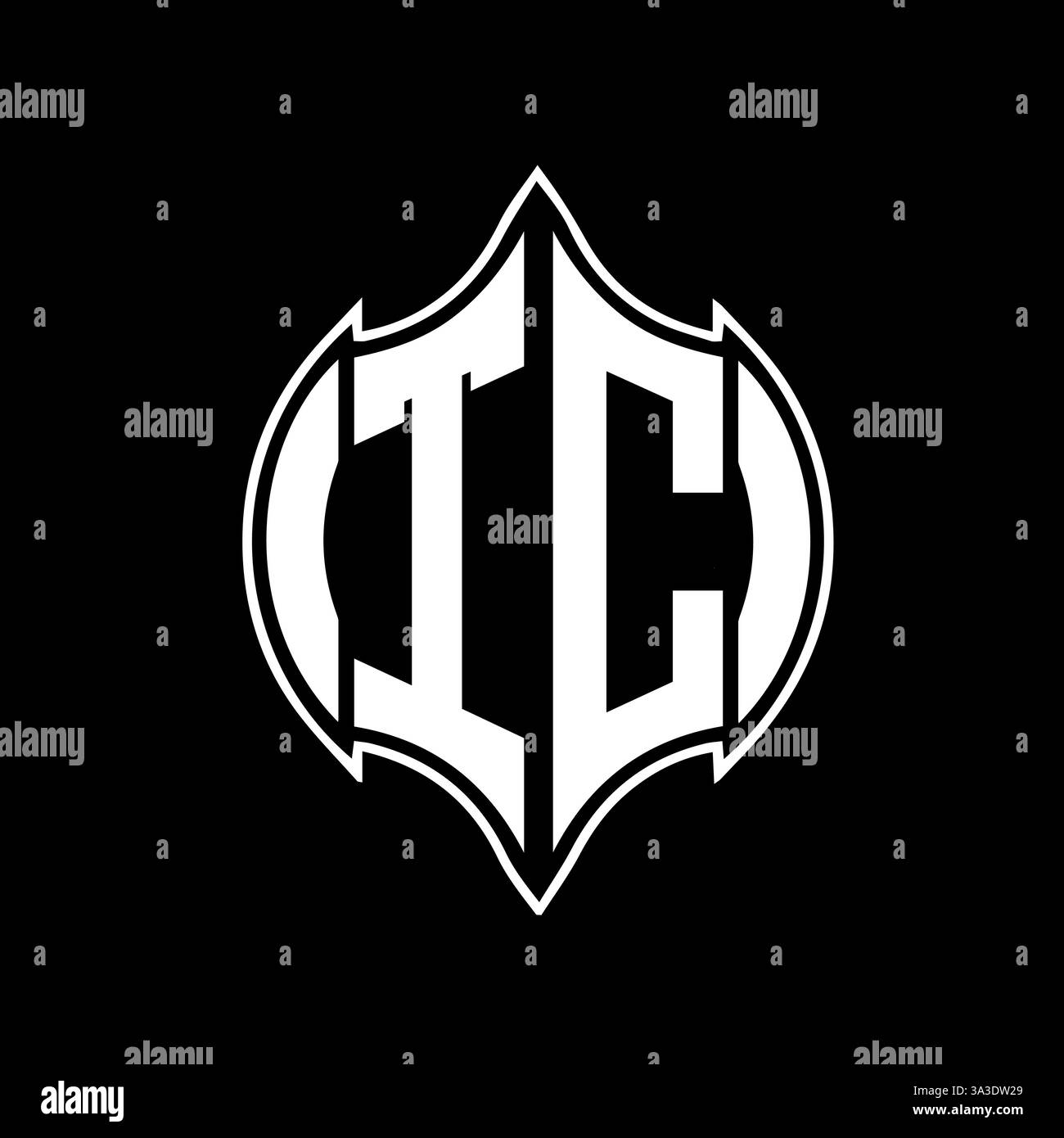 TC Unique modern flat abstract geometric initials vector letter logo ...