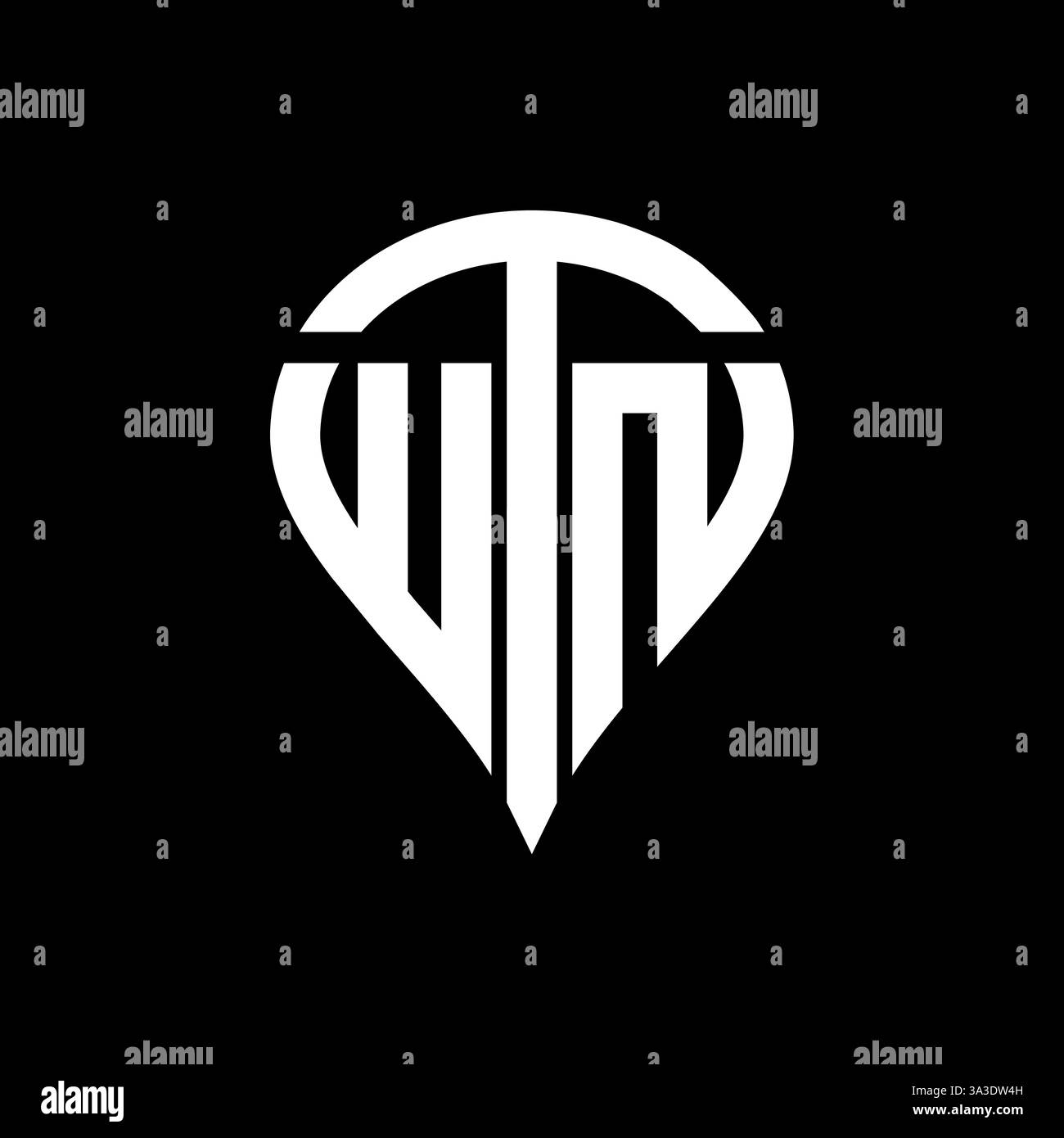 WTN Unique modern flat abstract geometric initials vector letter logo design Stock Vector Image ...