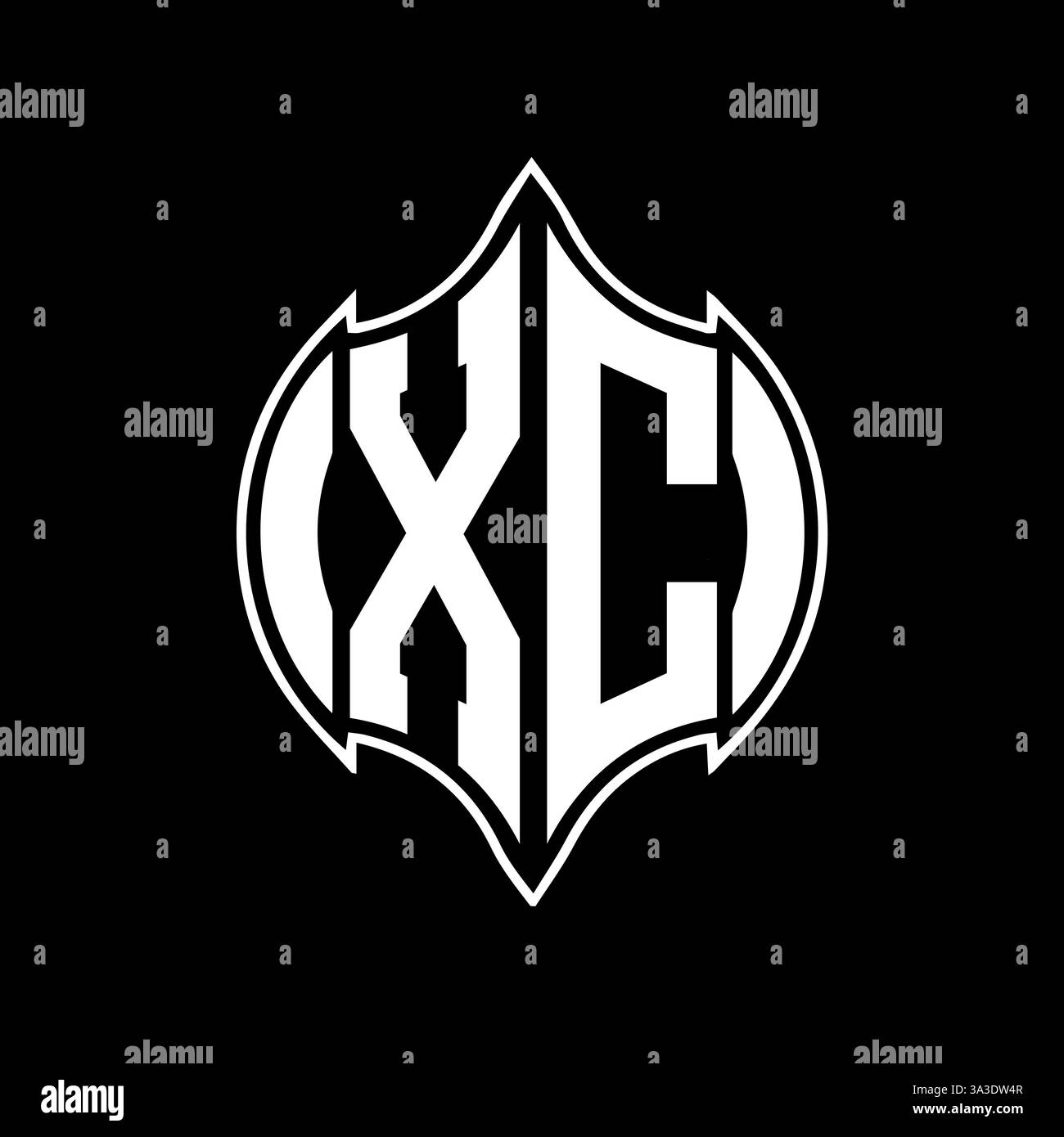 XC Unique modern flat abstract geometric initials vector letter logo design Stock Vector Image ...