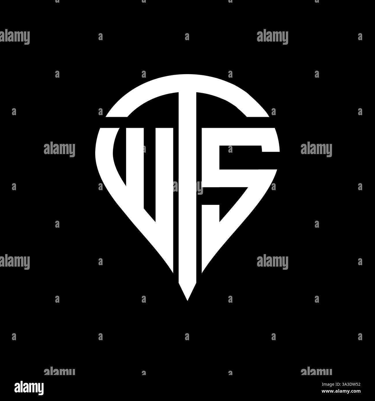 WTS Unique modern flat abstract geometric initials vector letter logo design Stock Vector Image ...