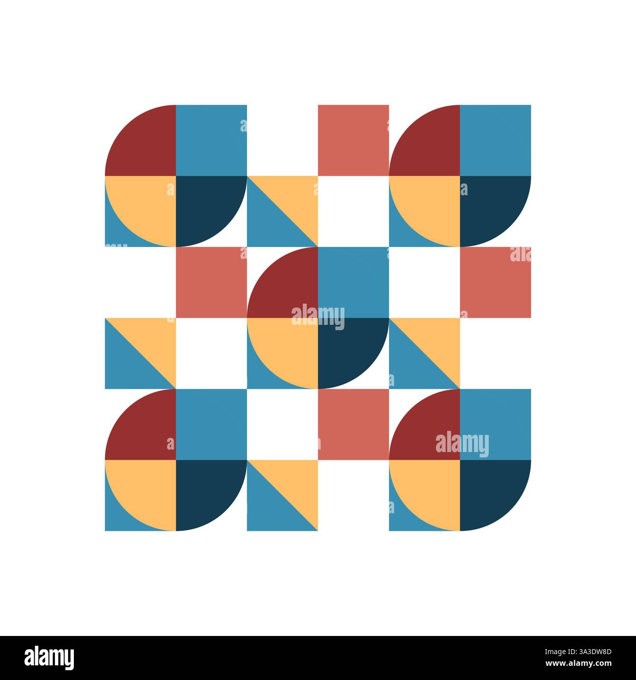 Abstract Bauhaus geometric design with a colorful pattern and modern ...