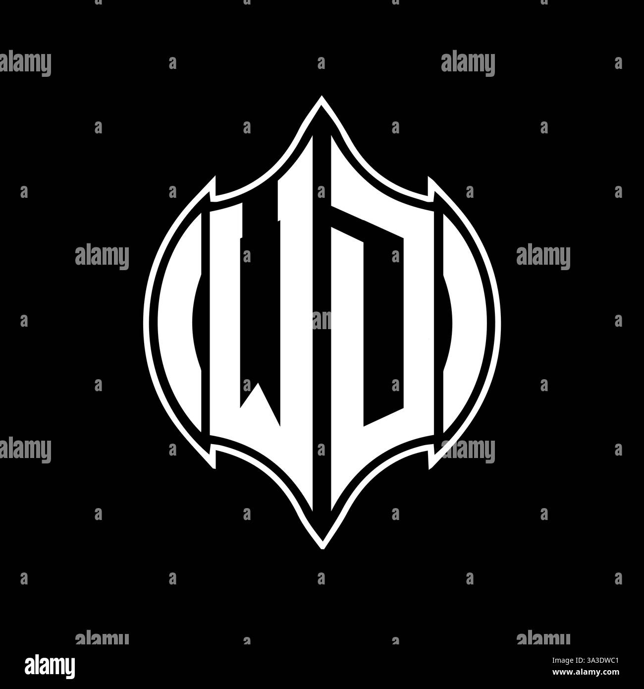 WD Unique modern flat abstract geometric initials vector letter logo ...