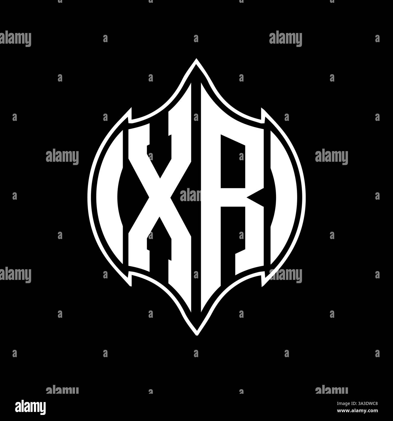 XR Unique modern flat abstract geometric initials vector letter logo ...