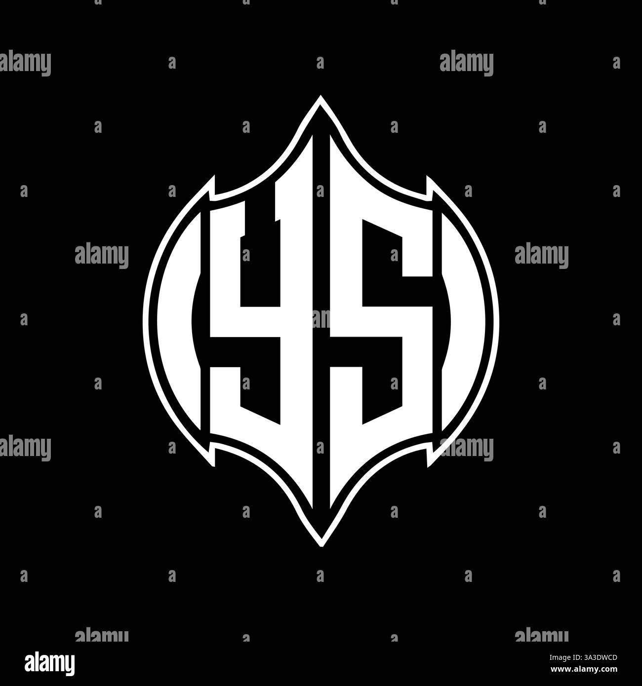 YS Unique modern flat abstract geometric initials vector letter logo ...