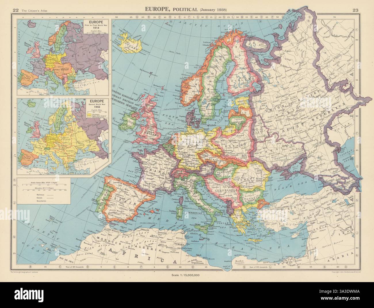 Europe 1944 map hi-res stock photography and images - Alamy