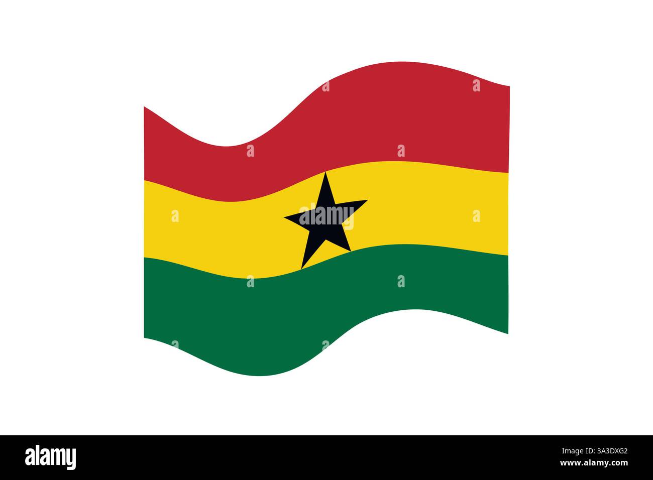 Flag of Ghana. Ghanaian national symbol in official colors. Template ...