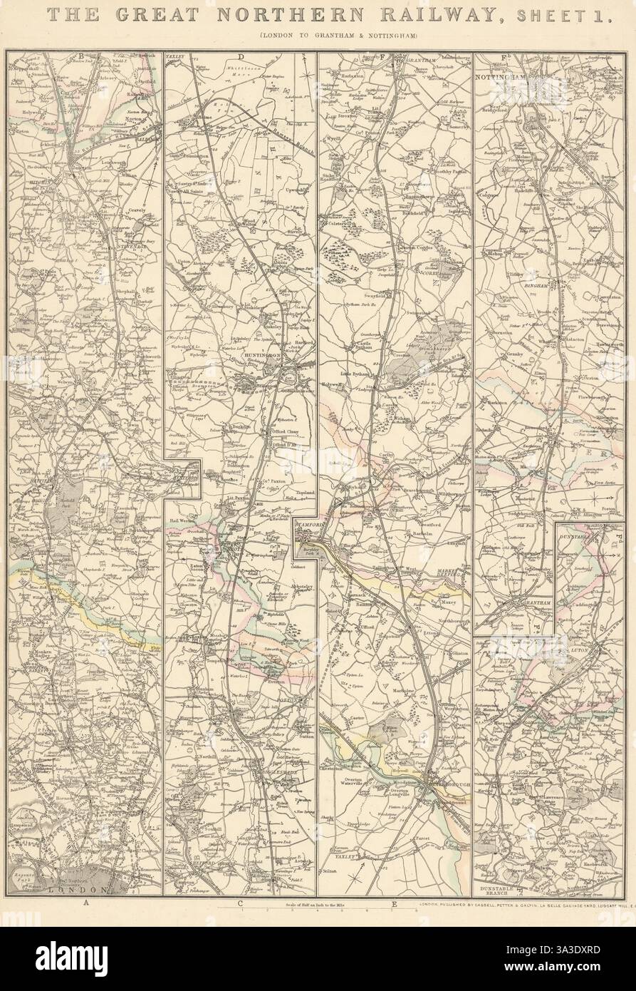 Nottingham railway map hi-res stock photography and images - Alamy